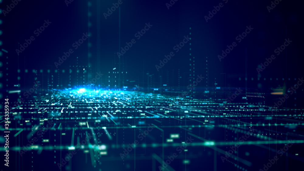 Big data concept.Binary code concept pattern and big data structure ...