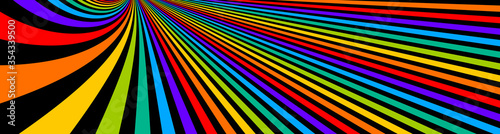 Psychedelic rainbow colored optical illusion lines vector insane art ...