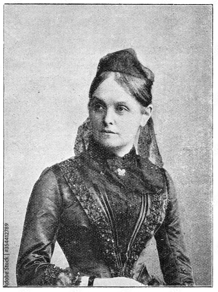 Ilustración de Stock Portrait of Minna Cauer - a German educator ...