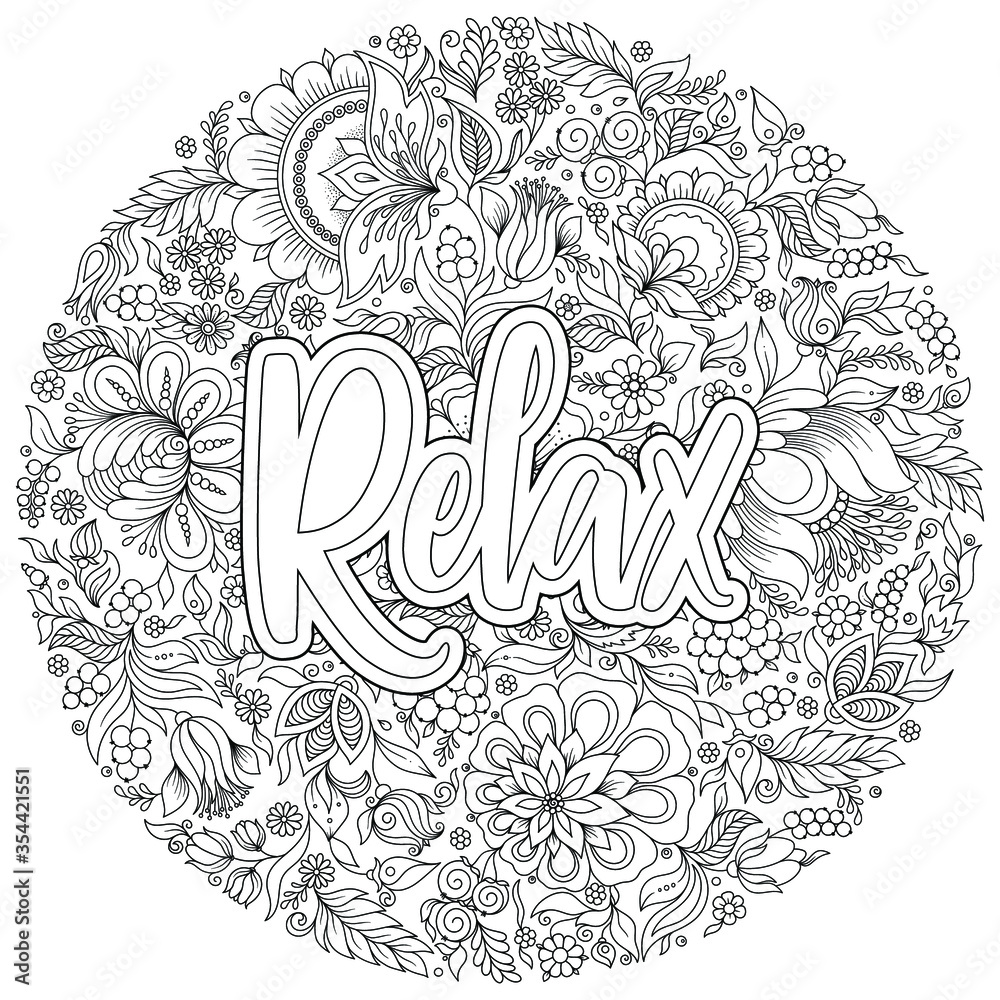 Pattern for coloring book. Stock Vector | Adobe Stock