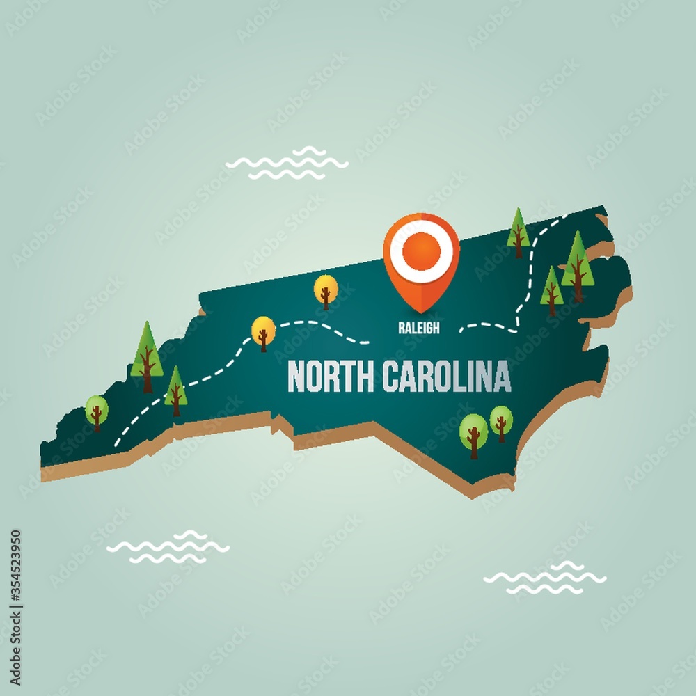 North Carolina State Capitol Map Raleigh Printable Tourist Map