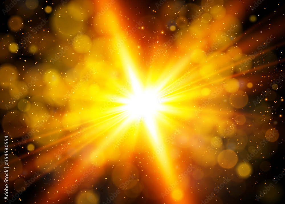 Vector transparent sunlight special lens flare light effect. Sun flash ...