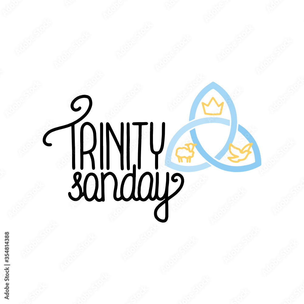 Стоковое векторное изображение «Vector illustration of Trinity Sunday ...