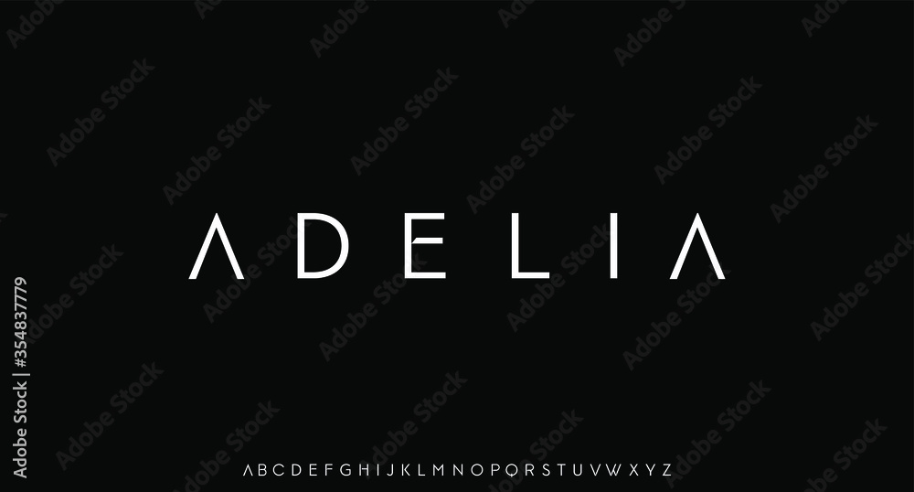 adelia, luxury modern font alphabetical vector set Stock Vector | Adobe ...