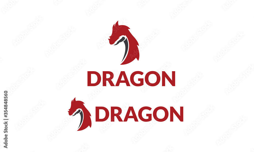 Dragon Logo with hed dragon can for company logo, branding, dragon ...