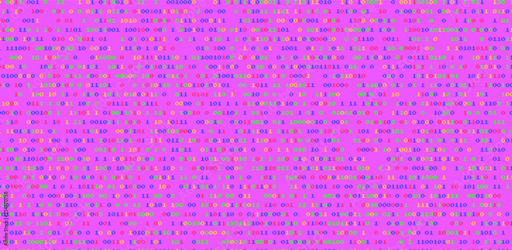 Vaporwave and retrowave background with binary code in pastel colors ...