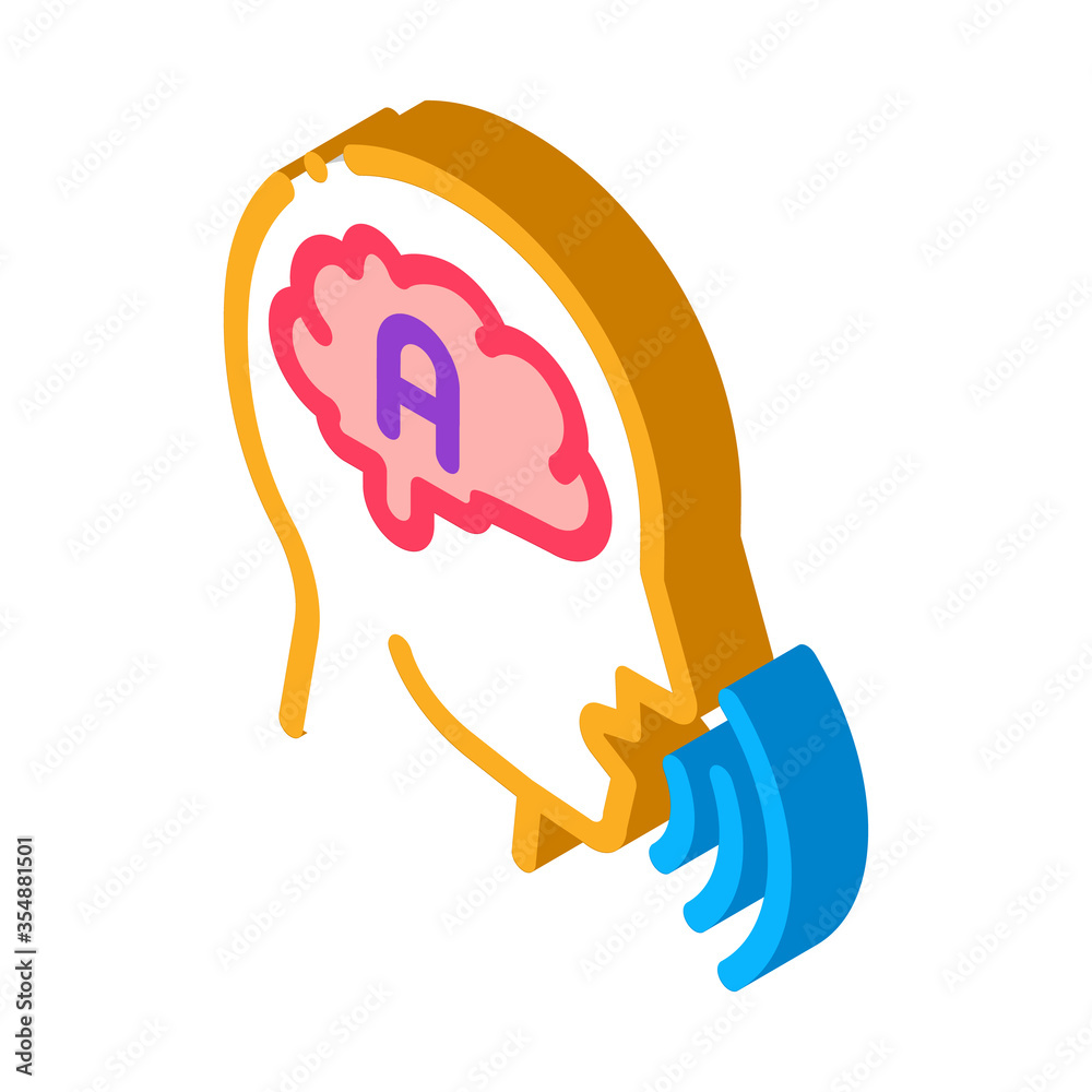 Thinking Out Loud Icon Vector Isometric Thinking Out Loud Sign Color