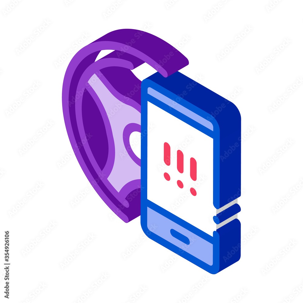 distracting phone while driving icon vector. isometric distracting ...