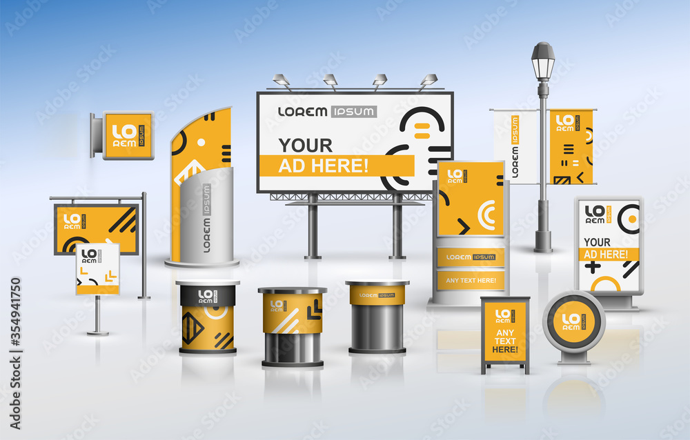 Outdoor advertising design Stock Vector | Adobe Stock