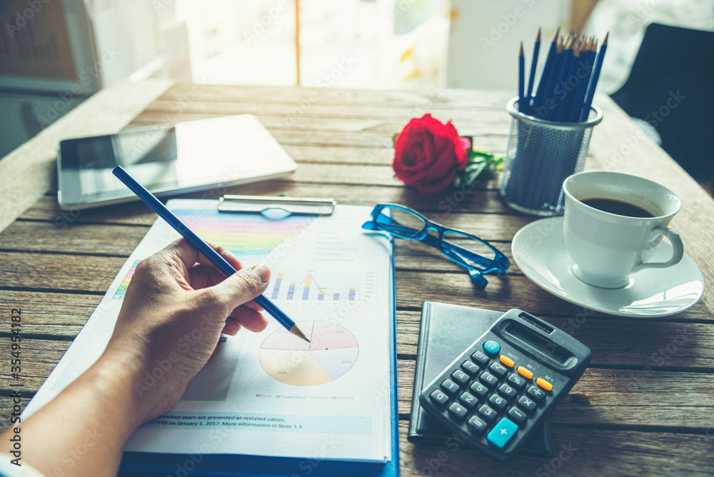 Excel graph with Spreadsheet Document showing Information Financial ...