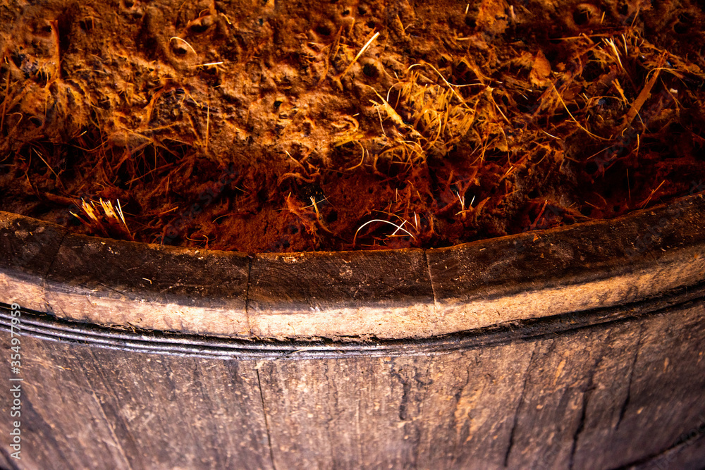 Barril de agave molido fermentando Stock Photo | Adobe Stock
