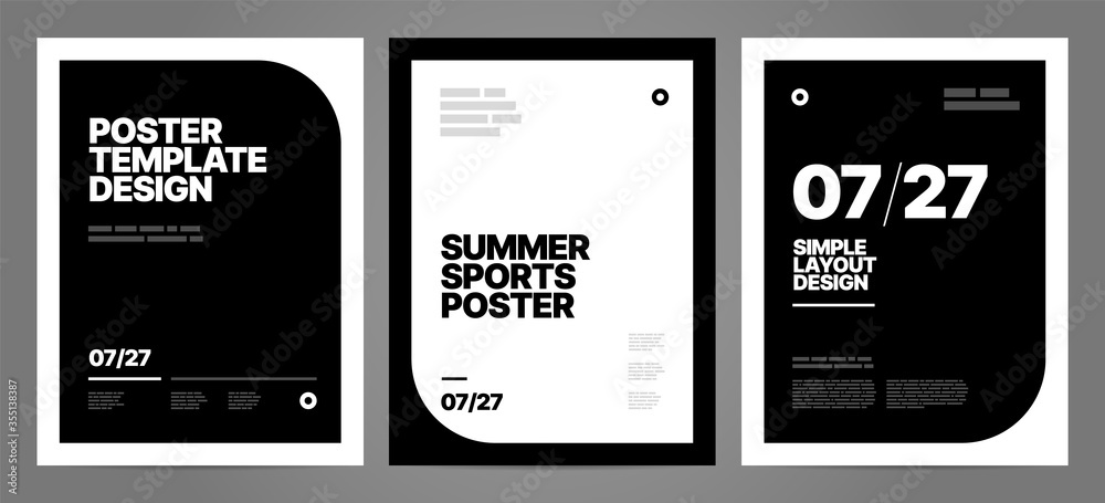 Simple template design with typography for poster, flyer or cover ...
