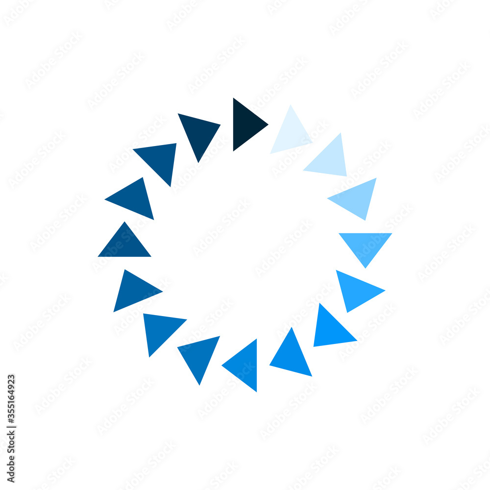 Circle loader. Wait load spinning circle preloader website template ...