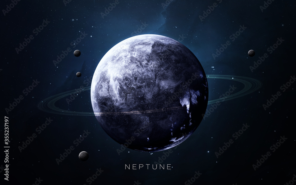 Neptune - High resolution 3D images presents planets of the solar ...