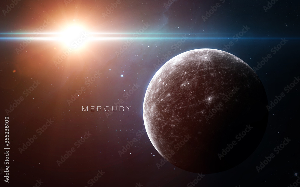 Mercury - High resolution 3D images presents planets of the solar ...