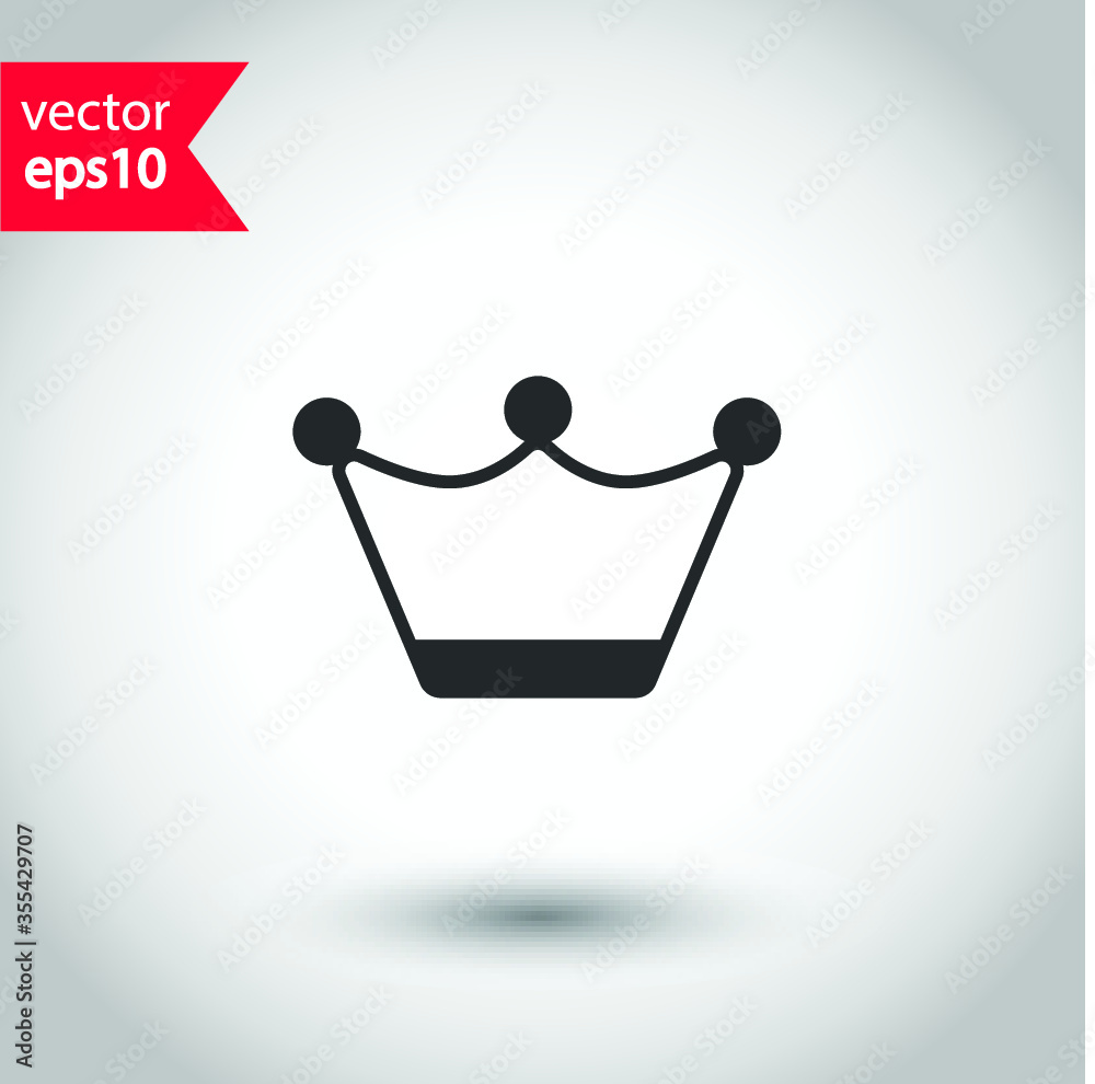 King crown icon. Prince crown icon. Queen crown icon. Studio background ...