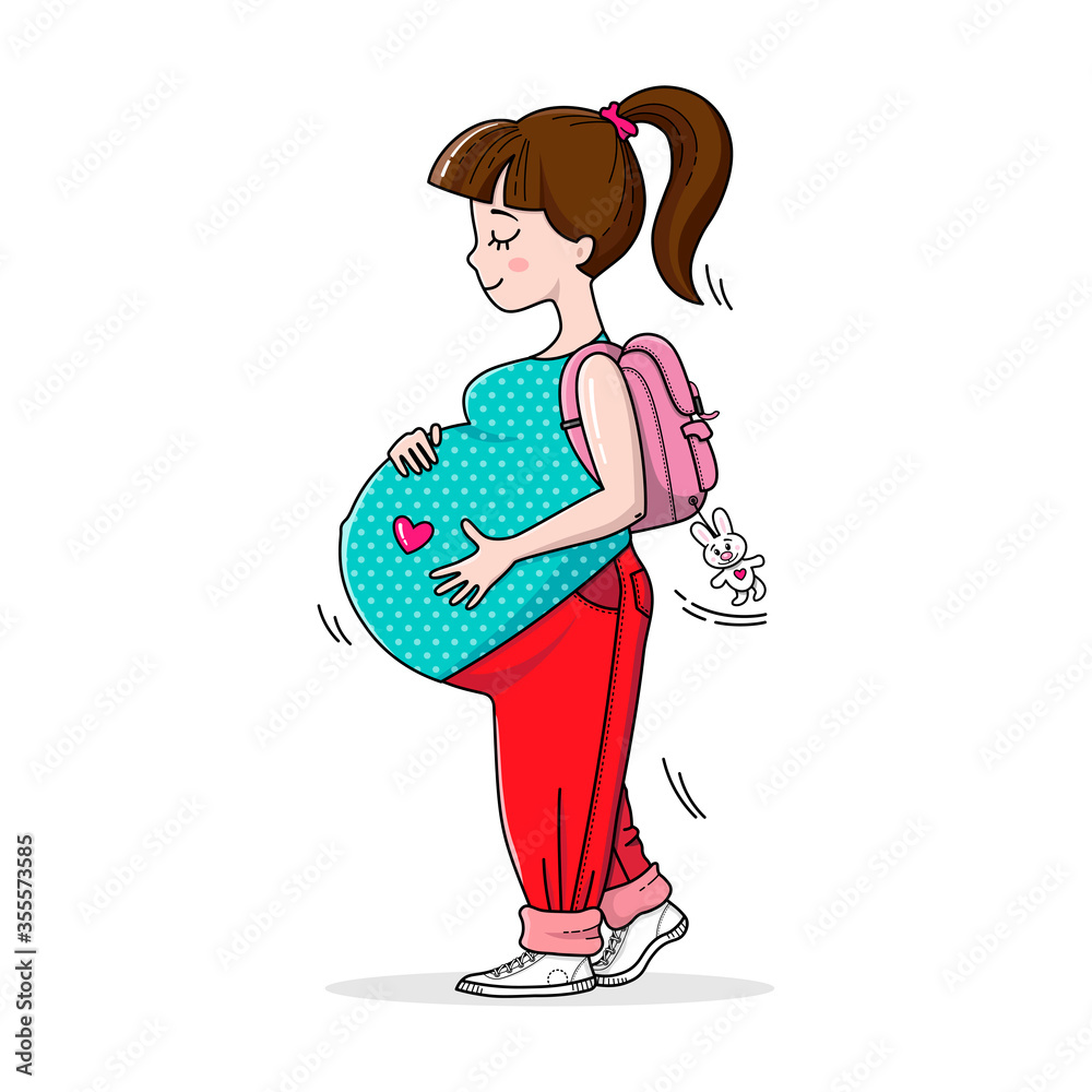 Beautiful happy mother to be. Fashion and style for pregnant women ...