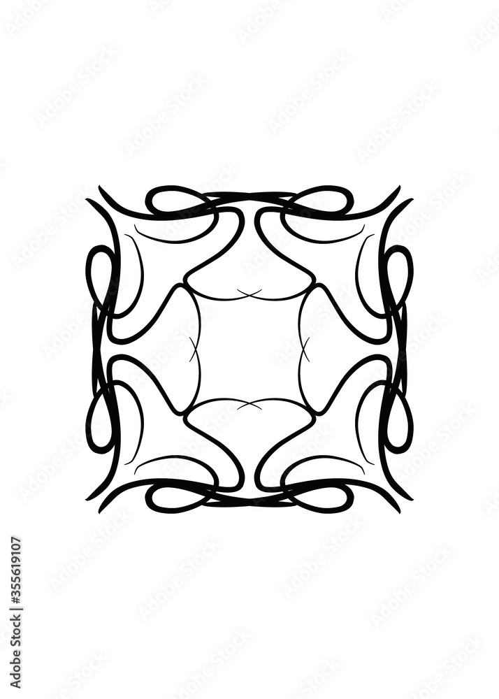 continuous line drawing square cube vector illustration. Stock ...