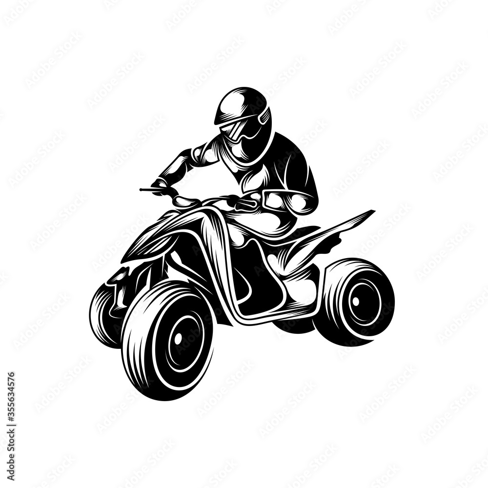 ATV logo vector, Quad bike competition logo vector illustration ...
