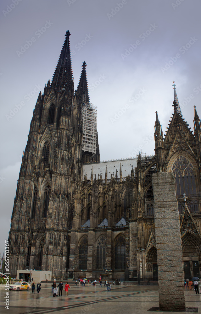 Cologne cathedral German Gothic architecture. UNESCO world heritage ...