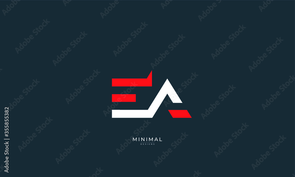 Alphabet letter icon logo EA Stock Vector | Adobe Stock