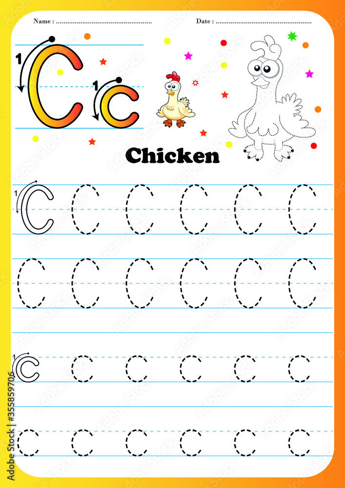 Writing practice letter - printable worksheet for preschool ...