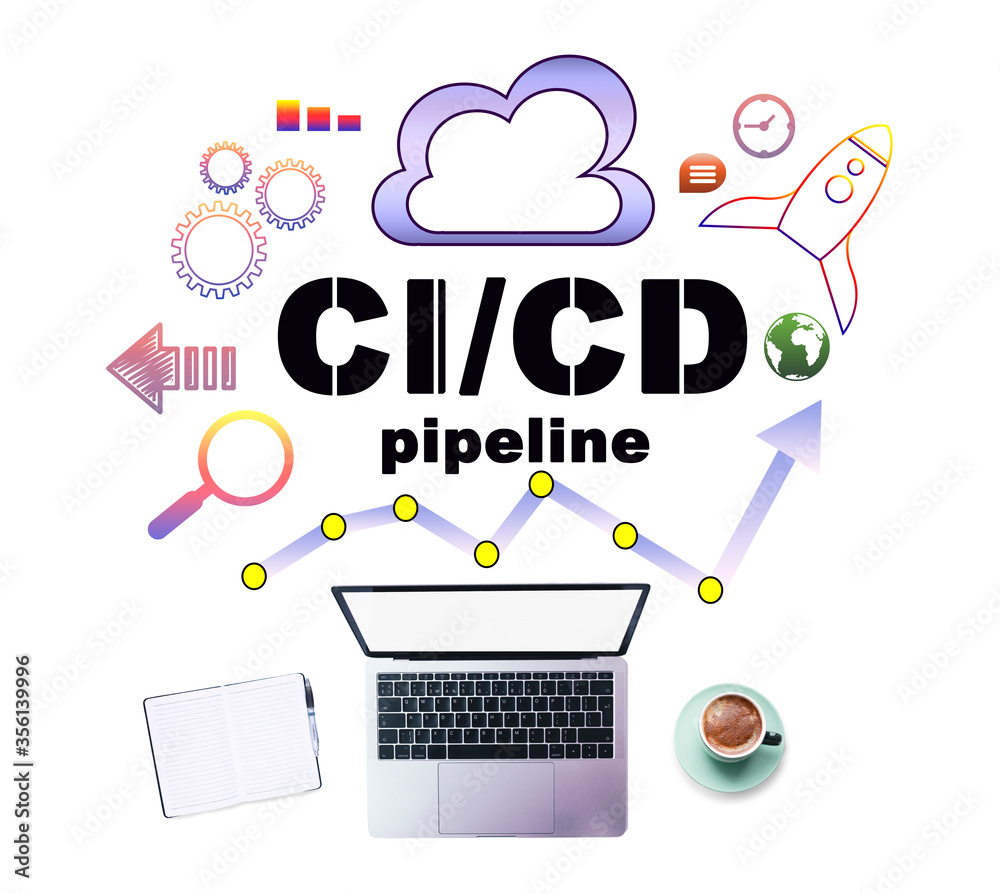 CI/CD logo. Continuous improvement/continuous development pipeline for ...
