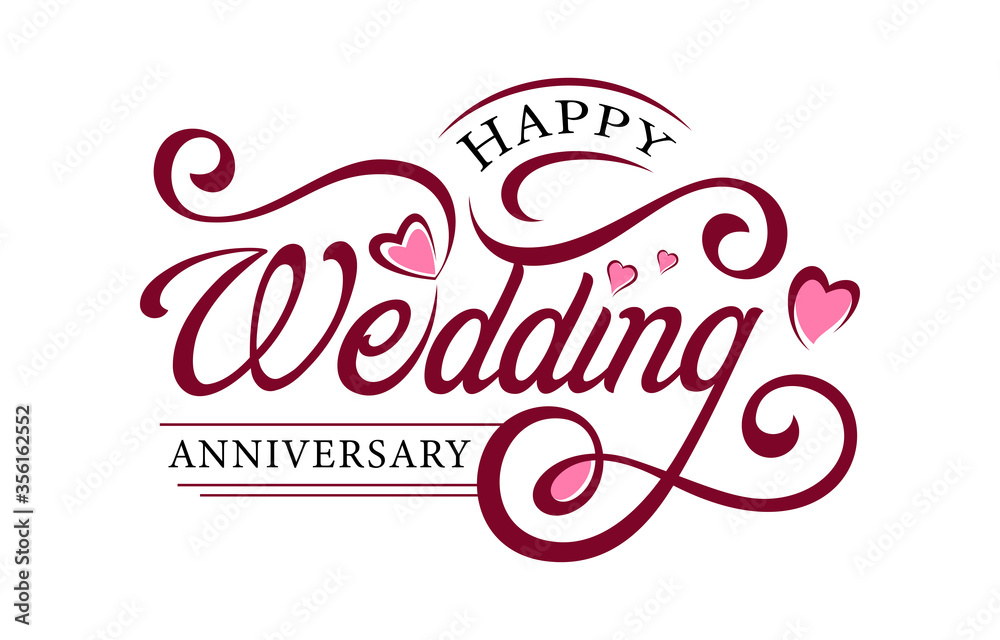Decorative Calligraphy/Lettering design for Wedding Anniversary ...
