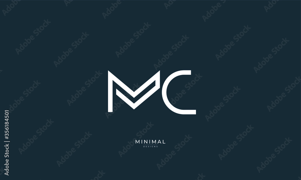 Alphabet letter icon logo MC Stock Vector | Adobe Stock