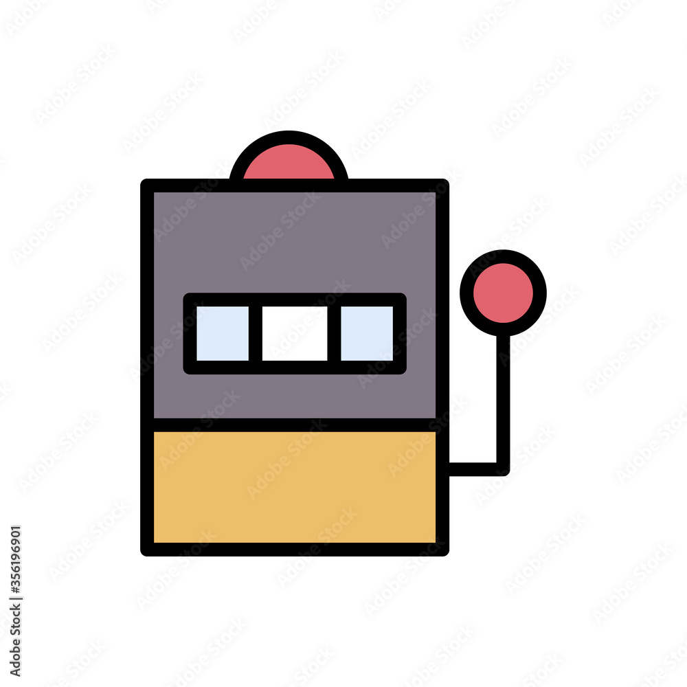 Jackpot, game icon. Simple color with outline vector elements of free ...
