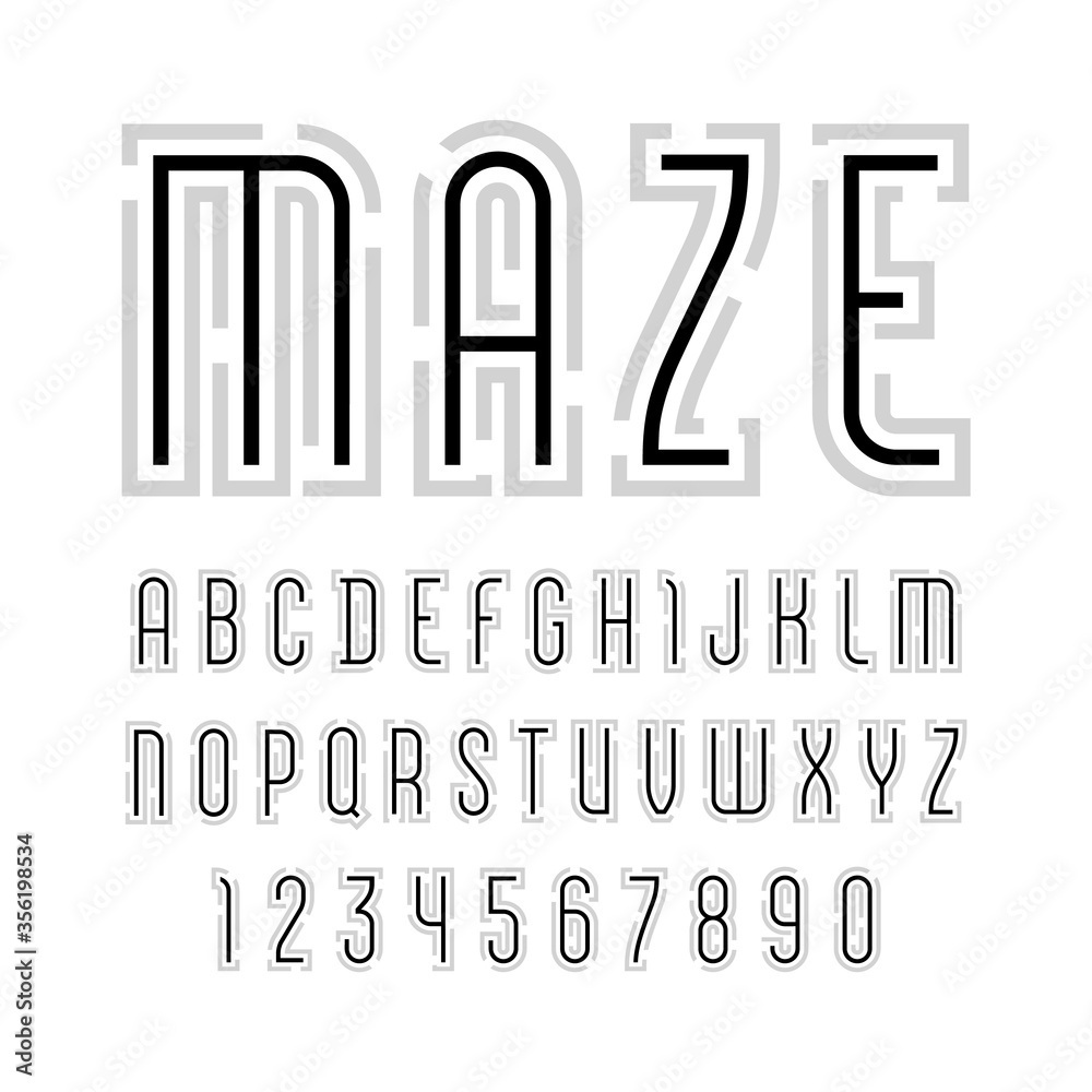 Font from bold line name is Maze, trendy simple alphabet sans serif ...