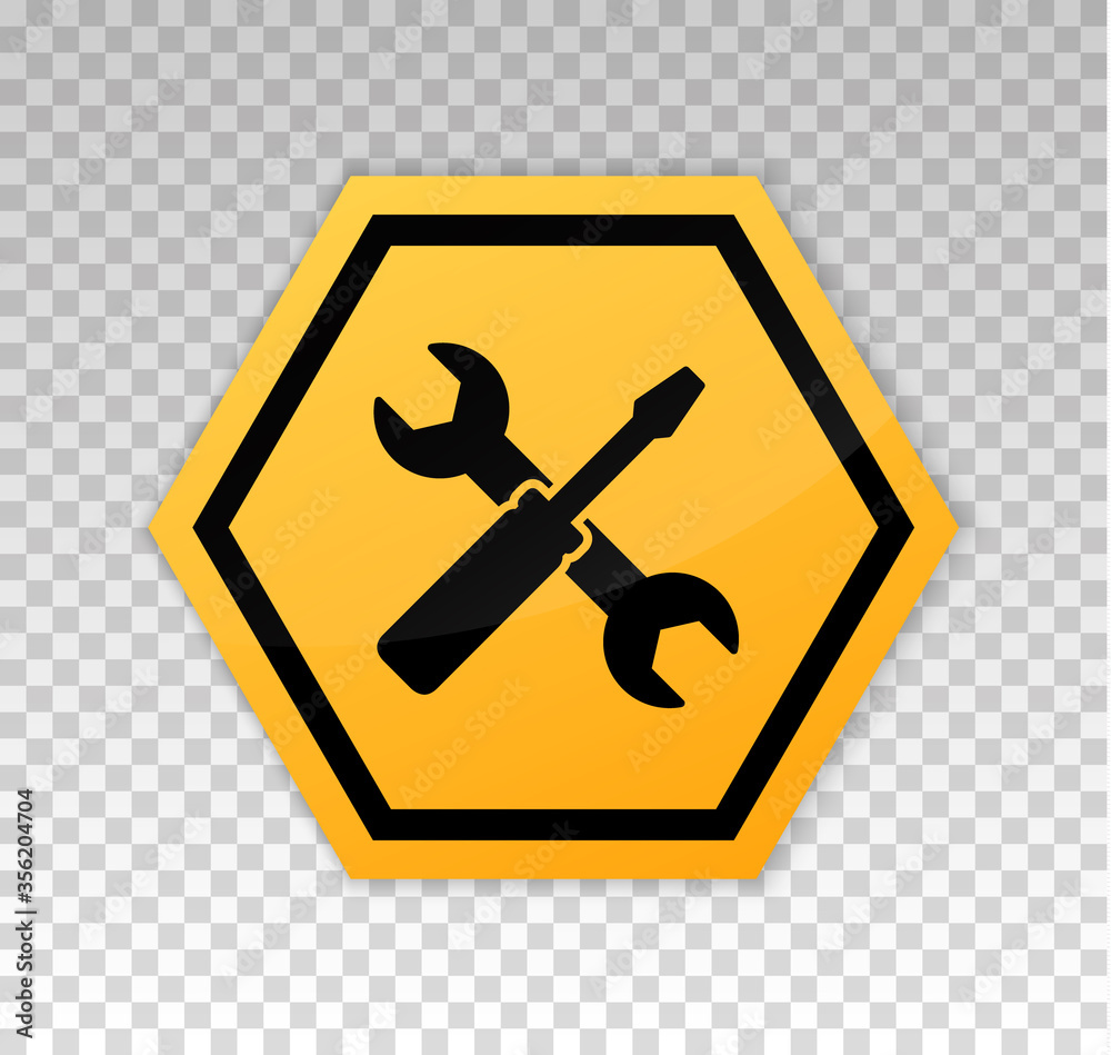 Under construction sign. Construct under banner. Signage danger ...