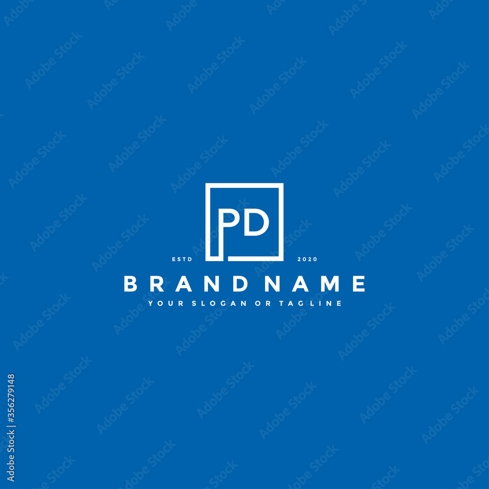 letter PD logo design vector Stock Vector | Adobe Stock