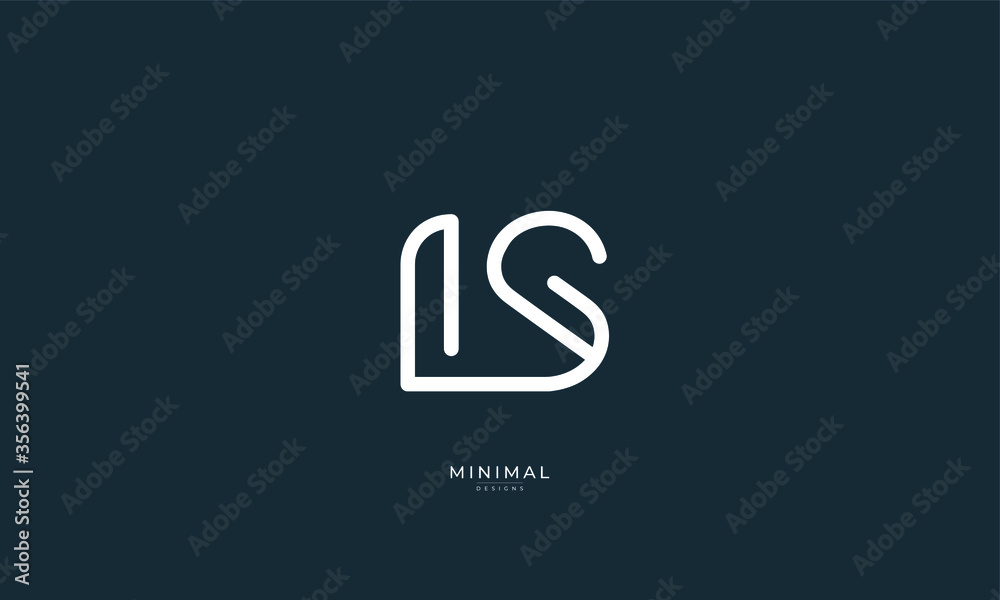 Alphabet letter icon logo LS Stock Vector | Adobe Stock