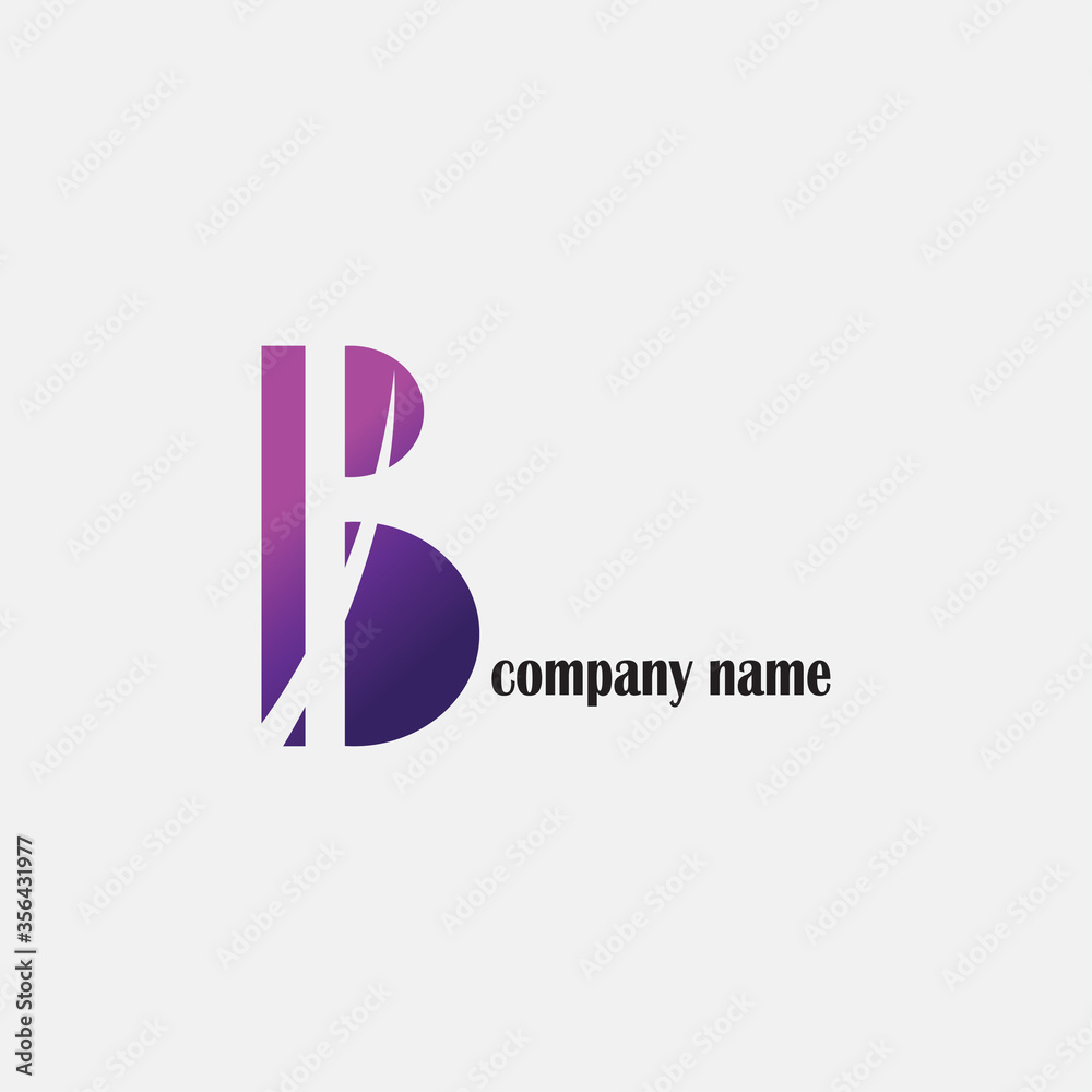 letter b colorful illustrations simple logo unique vector design Stock ...