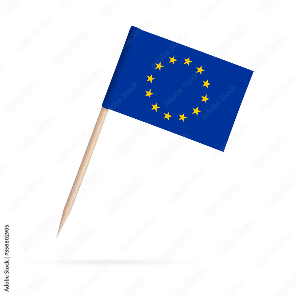 Miniature Flag European Union EU. Isolated on white background Stock ...
