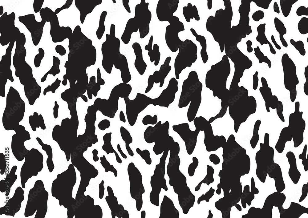 Abstract styled snake scales animal skin seamless pattern design. Black ...