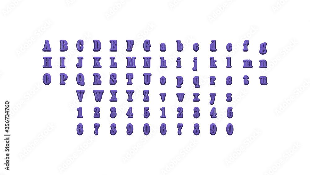 3D alphabets and numbers with matching perspectives on each side for ...