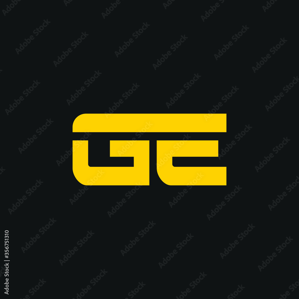 Initial Letter GE Logo Design Vector Template. Creative Linked ...