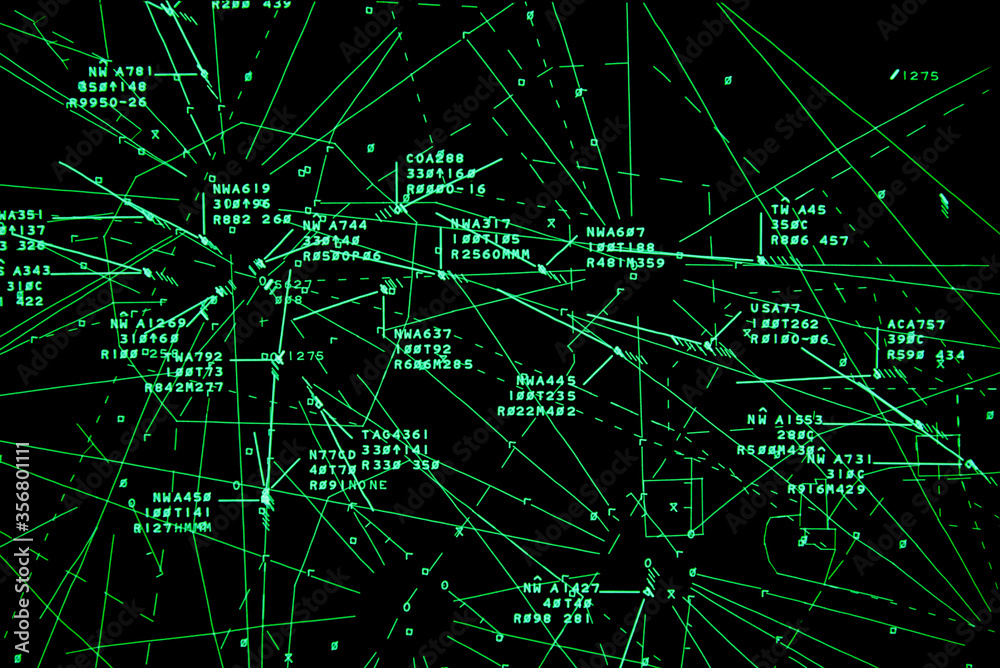 Air Traffic Control Radar Display Stock Photo | Adobe Stock