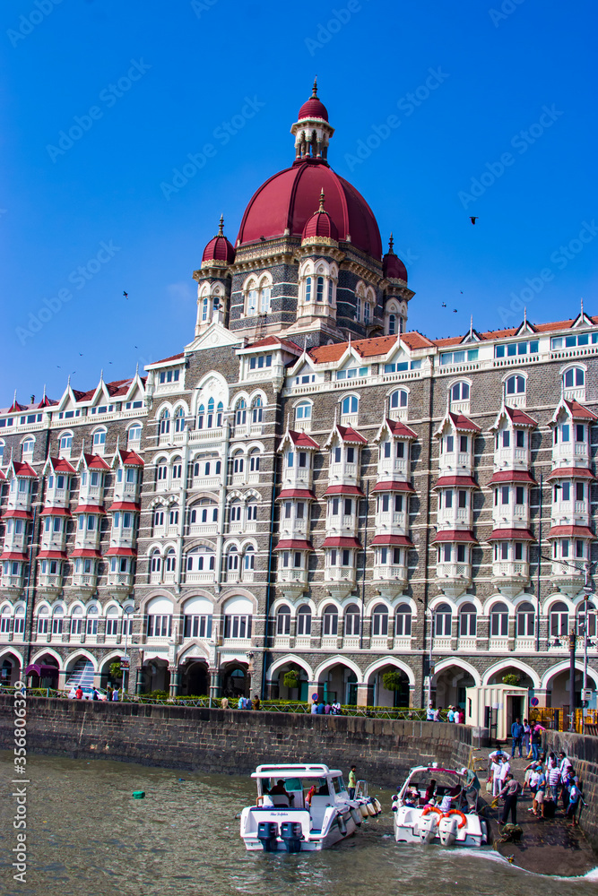 Mumbai India Nov 9th 2019: The Taj Mahal Palace Hotel and pier, is a ...