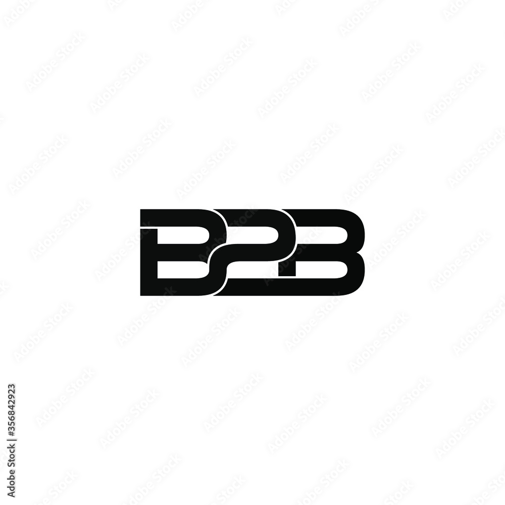 b2b letter original monogram logo design Stock Vector | Adobe Stock