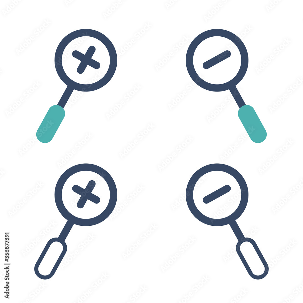 Stock-Vektorgrafik „Zoom Icon in trendy flat style. Enlarge and ...