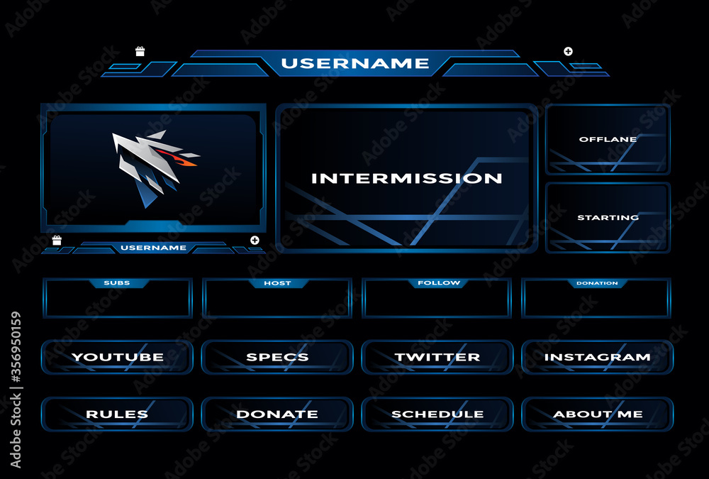 pack of gradient blue green stream overlay panels background design ...