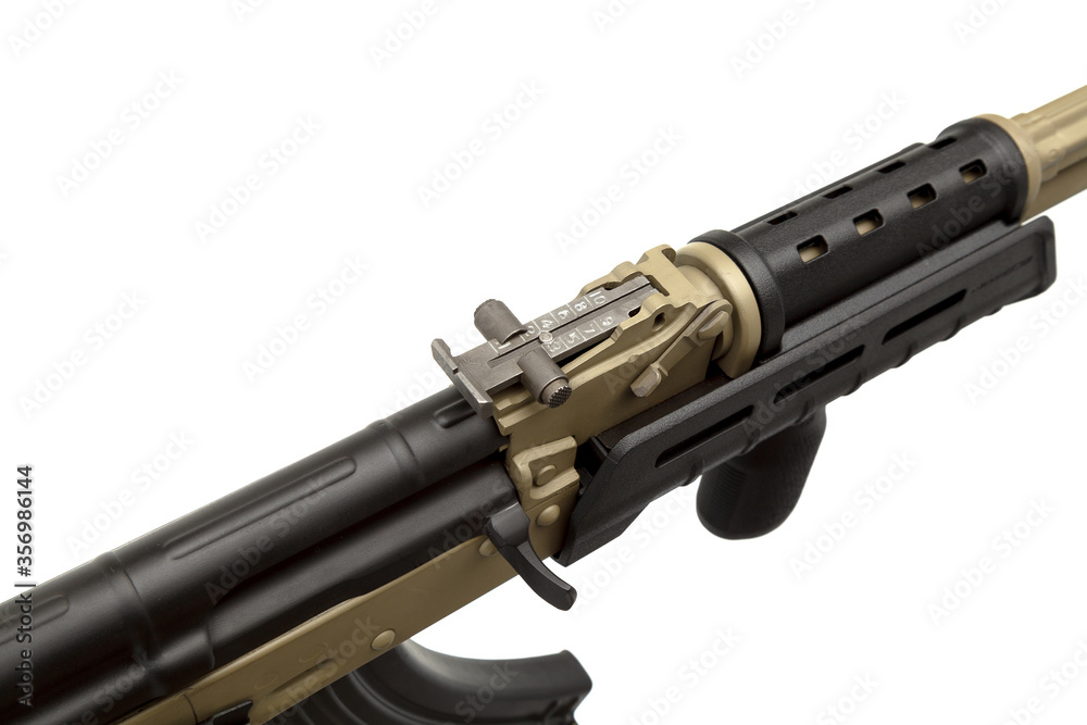 Classic AK automatic carbine in a modern body kit. Soviet army weapons ...