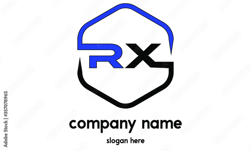 RX letter based Icon Vector Logo template design. Stock Vector | Adobe ...