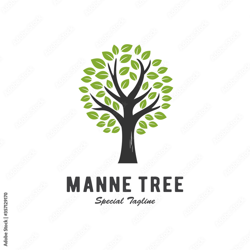 tree logo concept, plant design template Stock Vector | Adobe Stock