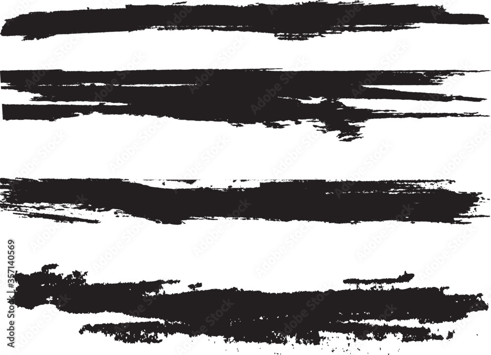 Grunge Paint stripe . Vector Stroke . Distressed banner . Black ...