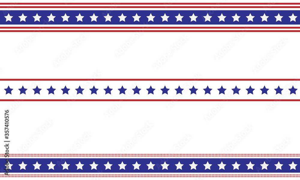 Patriotic border divider american usa flag. Stock Vector | Adobe Stock