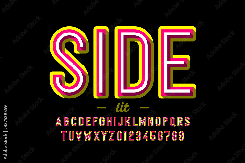 Modern style font, alphabet letters and numbers Stock Vector | Adobe Stock